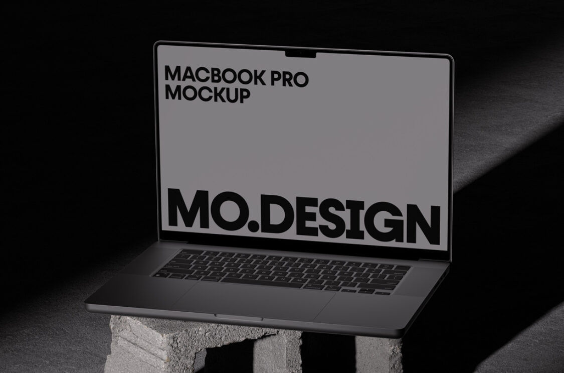 Dark MacBook Air Mockup - Mockup World