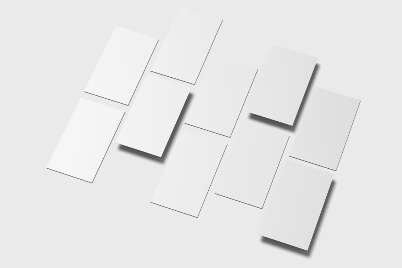 Grid of Mobile Screens Mockup - Mockup World