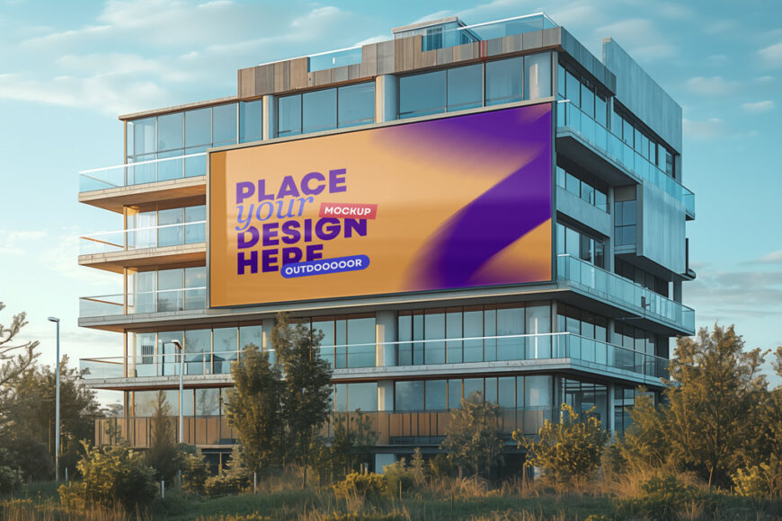 Horizontal Building Banner Mockup - Mockup World