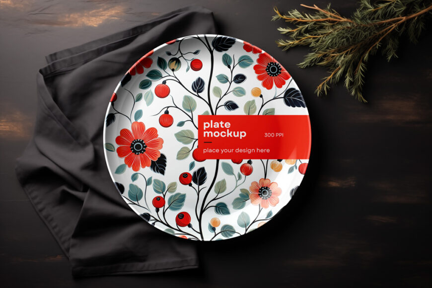 Dinner Plate Mockup - Mockup World