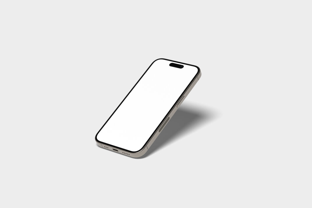iPhone 16 Pro (Natural Titanium) Mockup - Mockup World