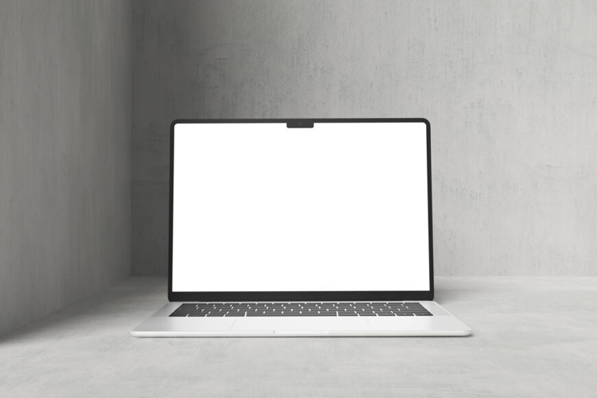 Open MacBook Pro (front View) Mockup - Mockup World