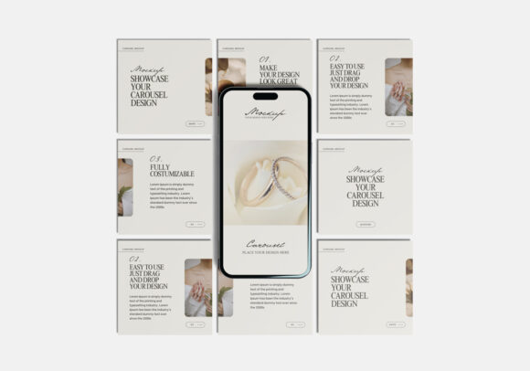 Social Media Posts with iPhone Mockup - Mockup World