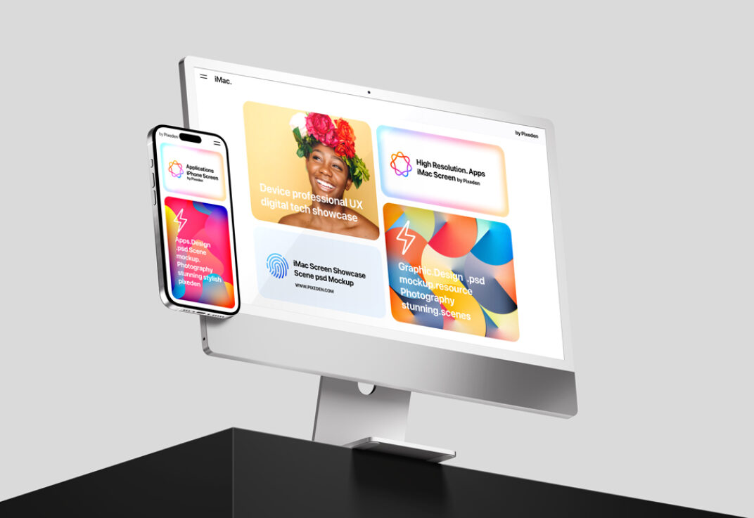 iMac and iPhone 16 Pro Mockup - Mockup World