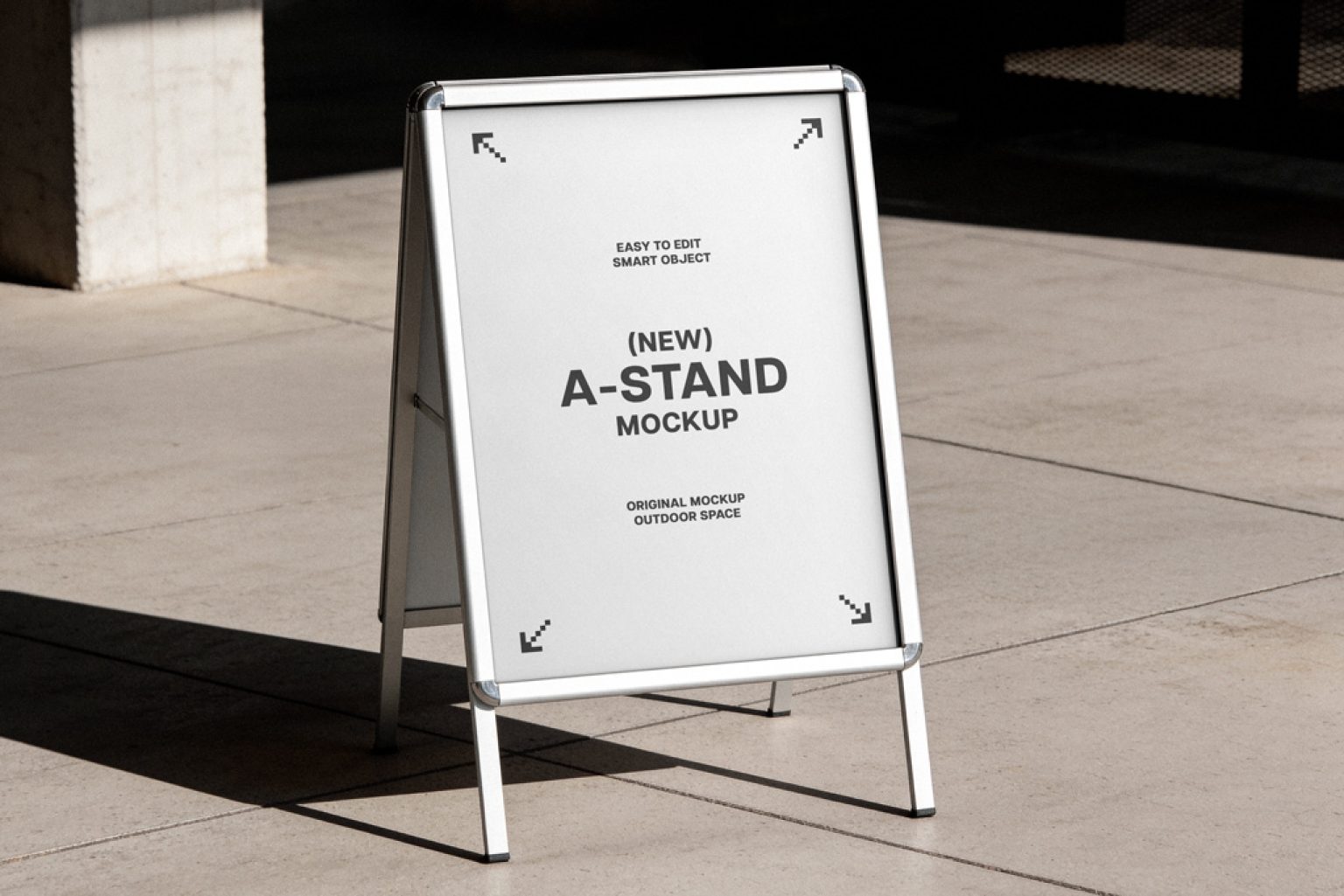 Aluminum A-Frame Sign Mockup - Mockup World