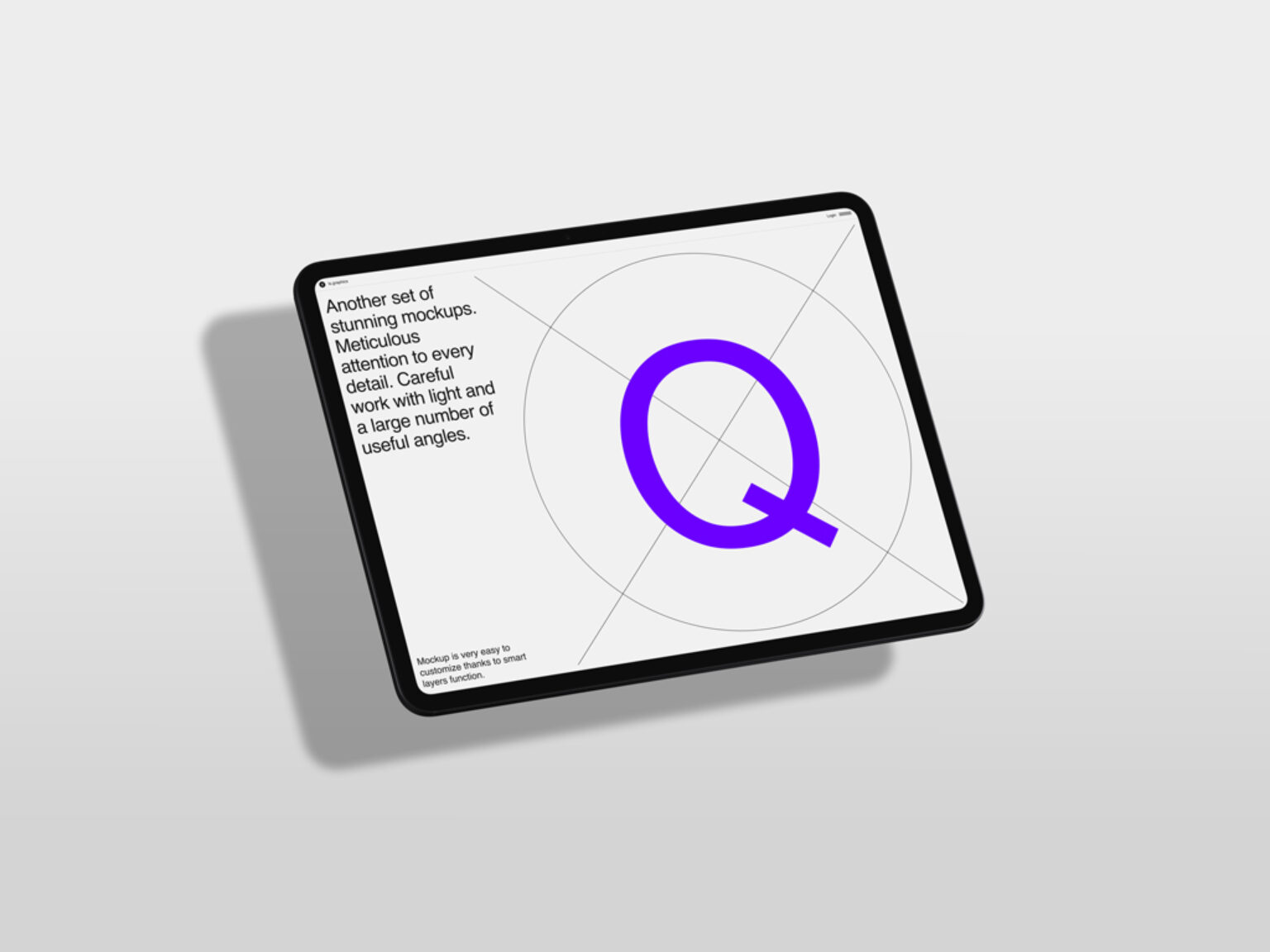 Floating horizontal iPad Pro Mockup - Mockup World