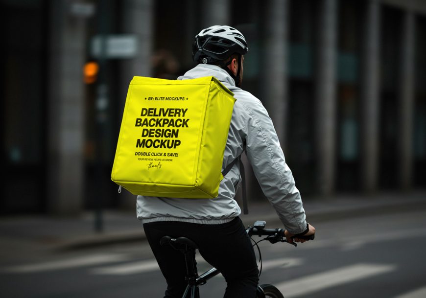 Food Delivery Backpack Mockup - Mockup World